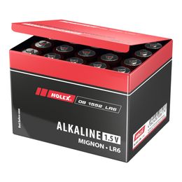 HOLEX Alkali-Mangan-Batterien LR6, 20 St&uuml;ck (081552 LR6)