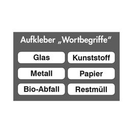 Stumpf Aufkleber Wortbegriffe, 6 St&uuml;ck ; Stumpf Metall (5408880)