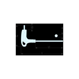 Facom Stiftschl&uuml;ssel T-Griff 6-Kant SLS 2,5mm (84TZ.2.5SLS)