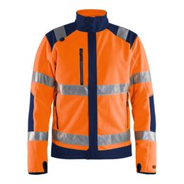 BLAKL&Auml;DER Blakl&auml;der Warnschutz-Fleecejacke, orange / marineblau, Unisex-Gr&ouml;&szlig;e: 2XL (488825245389XXL)