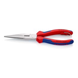 Knipex 26 15 200 T BK Flachrundzange mit Schneide (Storchschnabelzange) verchromt 200 mm)