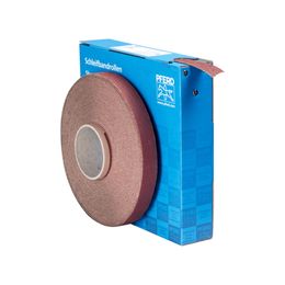 Pferd TOOLS Korund Schleifbandrolle Gewebe SBR Breite 25 mmxL&auml;nge 50m A60 f&uuml;r universelle Anwendung (45016006)