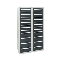 Stumpf Schubladenschrank Serie T-100/35-1, RAL 7035/7016, 26 Schubladen ; Stumpf Metall (8154871)