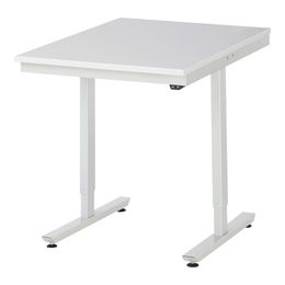 Rau Arbeitstisch adlatus 150 elektrisch h&ouml;henverstellbar Arbeitsplatte mit Melaminharzbeschichtung 750 mm x 1000 mm (08-AT-075-100-M)