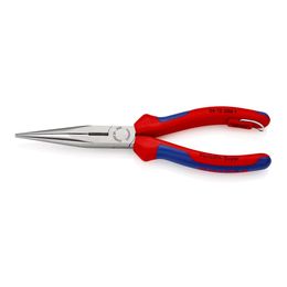 Knipex 26 12 200 T BK Flachrundzange mit Schneide (Storchschnabelzange) schwarz atramentiert 200 mm)
