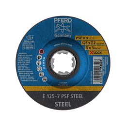 Pferd TOOLS Schruppscheibe E 125x7,2 mm X-LOCK Universallinie PSF STEEL f&uuml;r Stahl (62011125)