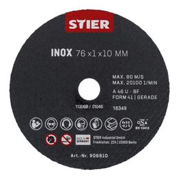 STIER Trennscheibe Edelstahl/Inox 76 x 1 x 10 gerade (906810)