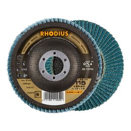 Rhodius ALPHAline LSZ F3 F&auml;cherschleifscheibe 115 x 22,23 mm K40 (210479)