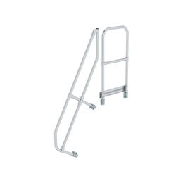 MUNK zweiter Handlauf Aluminium-Treppe mit Plattform 60&deg; 5 Stufen (600585)