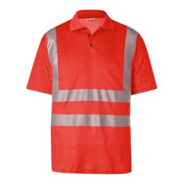K&Uuml;BLER WORKWEAR K&uuml;bler Polo REFLECTIQ PSA 2 warnrot Form 5042 Gr&ouml;&szlig;e XL ; K&uuml;bler Workwear (5042 8227-54-XL)
