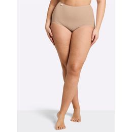 Sloggi sheego Gro&szlig;e Gr&ouml;&szlig;en Taillenslip mit Ziergummi am Bund, beige, Gr&ouml;&szlig;e 48 - Damen
