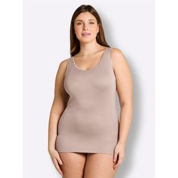 w&auml;schepur sheego Gro&szlig;e Gr&ouml;&szlig;en Achselhemd in Modal-Qualit&auml;t, beige, Gr&ouml;&szlig;e 46 - Damen