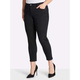 Ascari sheego Gro&szlig;e Gr&ouml;&szlig;en Stretch-Jeans mit Bauch-weg-Effekt, schwarz, Gr&ouml;&szlig;e 185 - Damen