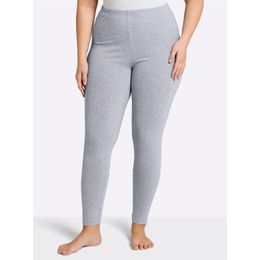 feel good sheego Gro&szlig;e Gr&ouml;&szlig;en Leggings, grau-meliert, Gr&ouml;&szlig;e 44/46 - Damen
