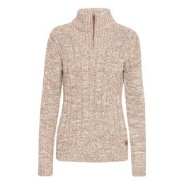 Troyer oxmo "Troyer OXPHEPE", Damen, Gr. XL, beige (dune), Obermaterial: 100% Baumwolle CO., Pullover Troyer