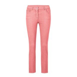 7/8-Hose GOLDNER "Kurzgr&ouml;&szlig;e Schmale Stretchhose BELLA", Damen, Gr. 21, K-Gr, rosa (lachsrosa), Obermaterial: 65% Baumwolle CO. 31% Polyester PES. 4% Elasthan EL., Hosen 7/8-Hose