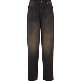 Urban Classics Herren Bequeme Jeans "Urban Classics Herren 90&lsquo;s Jeans"schwarz 2000 washed, Gr. 36, unifarben, 100% Baumwolle, Jeans