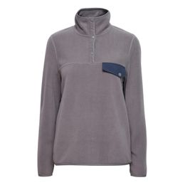 Fleecejacke oxmo "Fleecejacke OXNyfine", Damen, Gr. XL, grau (pewter), Obermaterial: 100% Polyester PES., Jacken Fleecejacke