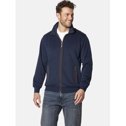 Sweatjacke Babista "Sweatjacke DEOLEZZI", Herren, Gr. 4XL, blau, Obermaterial: 50% Baumwolle CO. 25% Polyester COOLMAX(R) PES(Coolmax). 25% Viskose CV., Sweatjacken Sweatjacke
