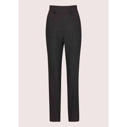 Madeleine Mode B&uuml;gelfaltenhose MADELEINE "Hose Hose", Damen, Gr. 21, N-Gr, grau (anthrazit, melange), Obermaterial: 47% Polyester PES. 47% Viskose CV. 6% Elasthan EL., Hosen