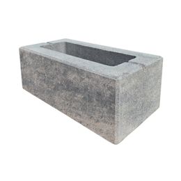 DIEPHAUS Mauerstein 'T-Wall Easy' Beton wei&szlig;/schwarz 40 x 20 x 20 cm