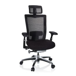 hjh OFFICE High End B&uuml;rostuhl NOVA PRO I Stoff / Netzstoff mit Armlehnen