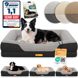 ELONEO Orthop&auml;disches Hundebett, Schwarz - Gr&ouml;&szlig;e M