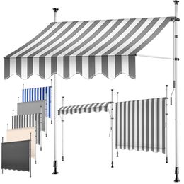 Kesser&reg; Klemmmarkise mit Handkurbel Balkon, Balkonmarkise ohne Bohren, UV-best&auml;ndig h&ouml;henverstellbar wasserabweisend , Sonnenschutz, Terrassen&uuml;berdachung , einfache Montage