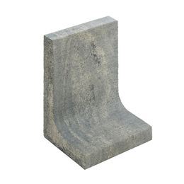 DIEPHAUS L-Stein Mini Beton wei&szlig;/schwarz 35 x 25 x 20 x 5 cm