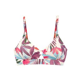 Lascana Bikinitop Damen Gr&ouml;&szlig;e 85 ecru / gr&uuml;n / brombeer / himbeer