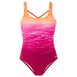 Lascana Badeanzug Damen Gr&ouml;&szlig;e L/XL orange / fuchsia / hellpink
