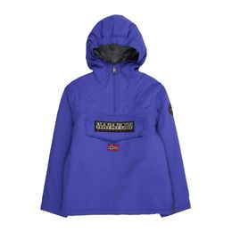NAPAPIJRI Performance Jacket 'Rainforest' boy size 128 Ecru / Ultramarine blue / Ruby red / Black