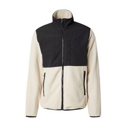 Jack & Jones Jack & Jones Fleecejacke 'JWHMARVIN' Herren Gr&ouml;&szlig;e L beige / schwarz