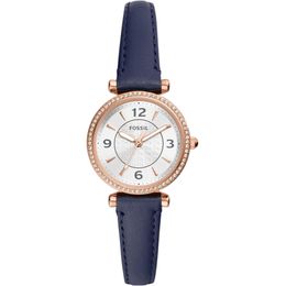 Fossil Uhr'CARLIE' Damen Gr&ouml;&szlig;e One Size marine / gold / wei&szlig;