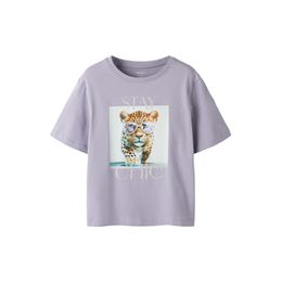 name it T-Shirt 'NKFVOTEA' M&auml;dchen Gr&ouml;&szlig;e 158/164 cognac / hellgrau / lavendel / pastelllila