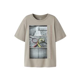 name it T-Shirt 'NKMVOTO' Jungen Gr&ouml;&szlig;e 134/140 limone / dunkelgrau / khaki / wei&szlig;