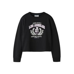 name it Sweatshirt 'NKFVANITA' M&auml;dchen Gr&ouml;&szlig;e 134/140 pflaume / schwarz / wei&szlig;