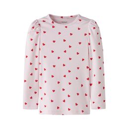 name it Shirt 'NMFBHEART' M&auml;dchen Gr&ouml;&szlig;e 86 pastellpink / rot