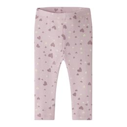 name it Leggings 'NBFBHEART' Gr&ouml;&szlig;e 80 ecru / flieder / mauve