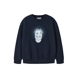 name it Sweatshirt 'NKMVILDAR' Jungen Gr&ouml;&szlig;e 146/152 navy / opal / wei&szlig;
