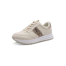 Tamaris Sneaker Damen Gr&ouml;&szlig;e 42 beige / braun / gold / schwarz