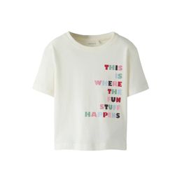 name it T-Shirt M&auml;dchen Gr&ouml;&szlig;e 116 creme / hellblau / rot / schwarz