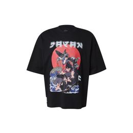 Alpha Industries T-Shirt 'Japan Warrior' Herren Gr&ouml;&szlig;e L blau / stone / melone / schwarz