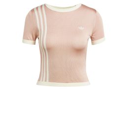 adidas originals Pullover 'Knitted 3-Stripes Short' Damen Gr&ouml;&szlig;e XXXS/XXS ros&eacute; / wei&szlig;