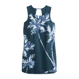 next Kleid Damen Gr&ouml;&szlig;e 46 navy / cyanblau / himmelblau / wei&szlig; Sommerkleid