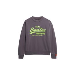 Superdry & Co Sweatshirt Damen Gr&ouml;&szlig;e M grau / limette