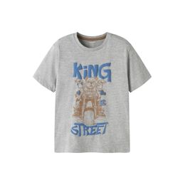 name it T-Shirt 'NKMBent' Jungen Gr&ouml;&szlig;e 146/152 saphir / braun / graumeliert