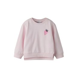NAME IT Sweatshirt 'NMFBissine' girl size 92 Rose / Light pink / Black