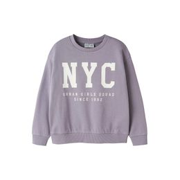 name it Sweatshirt 'NKFBELISSO' M&auml;dchen Gr&ouml;&szlig;e 134/140 lavendel / wei&szlig;