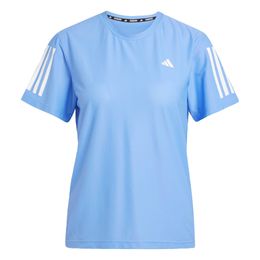 adidas Performance Sportshirt 'Own The Run' Damen Gr&ouml;&szlig;e M/L himmelblau / wei&szlig;